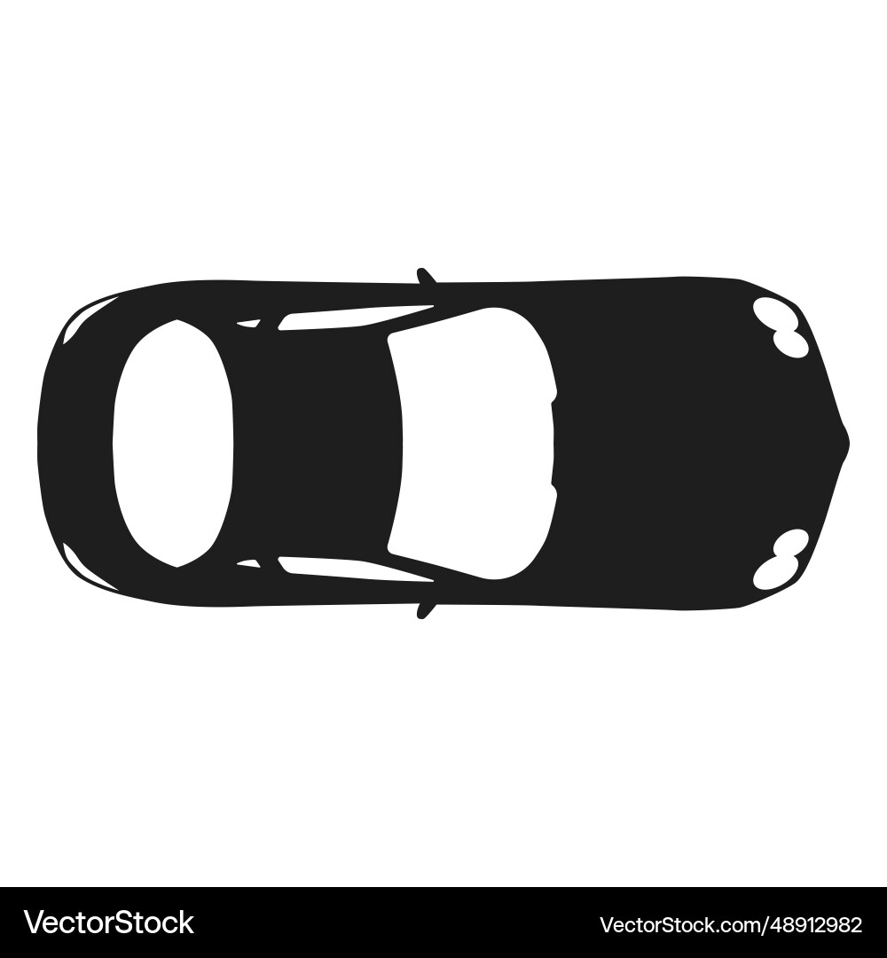 Car Top View Car Top View Isoliert Lizenzfreies Vektorbild