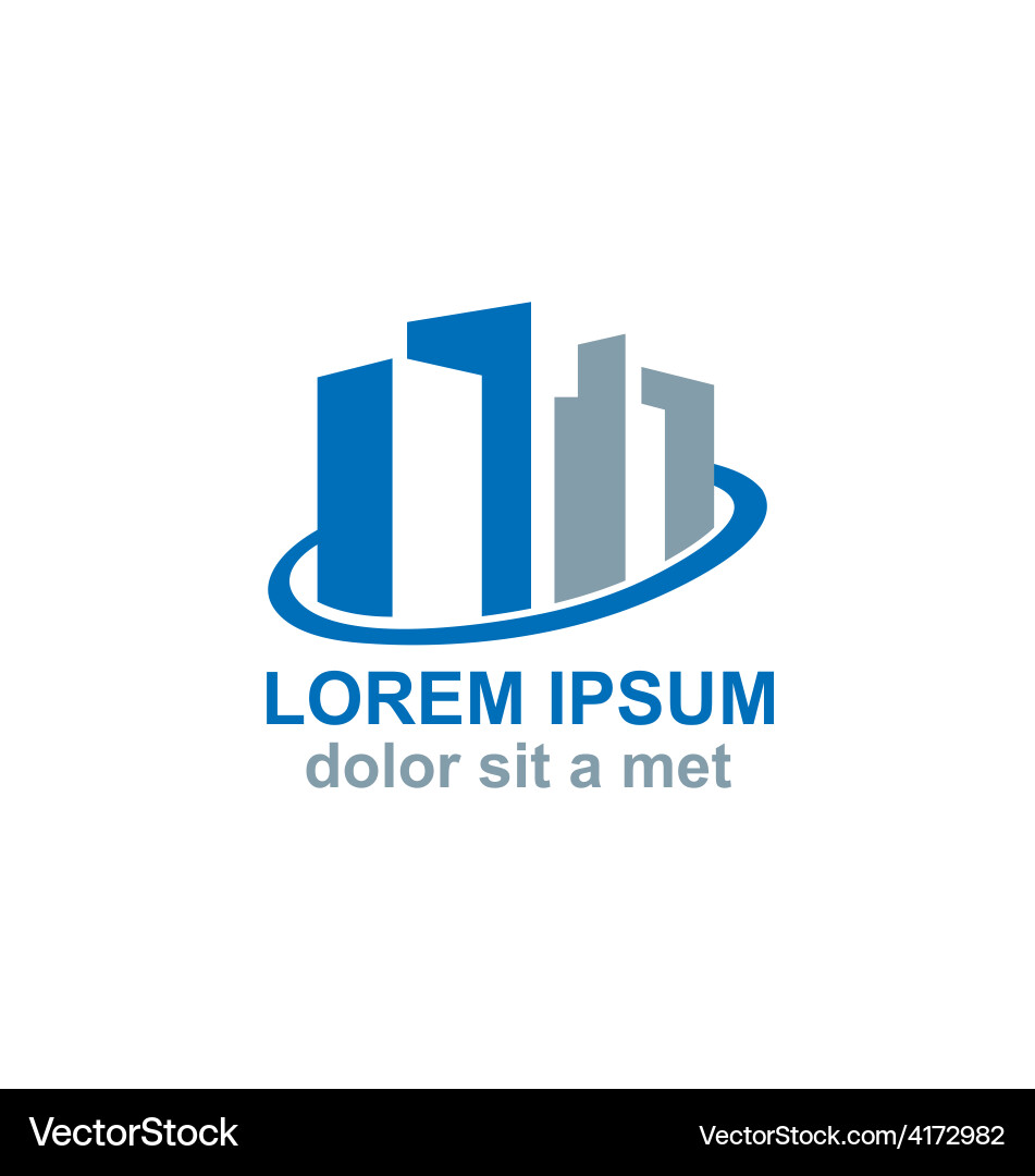 Modern building city abstract logo Royalty Free Vector Image