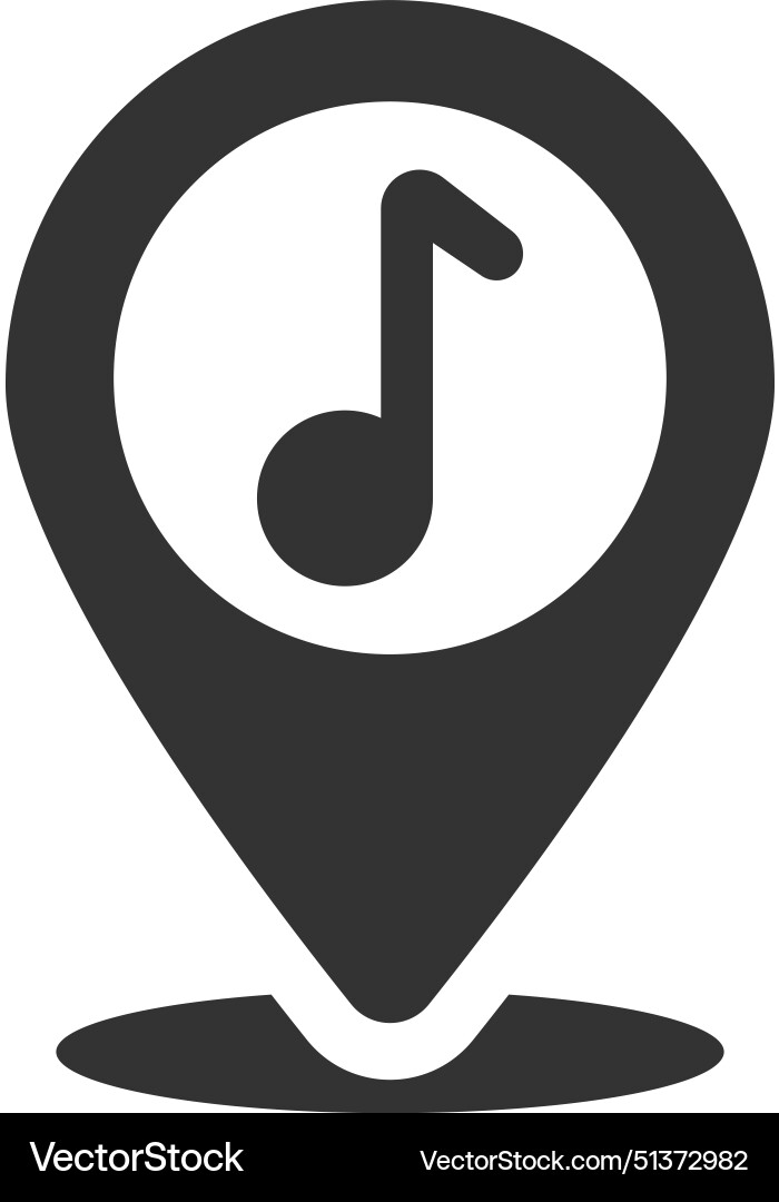 Music location icon Royalty Free Vector Image - VectorStock