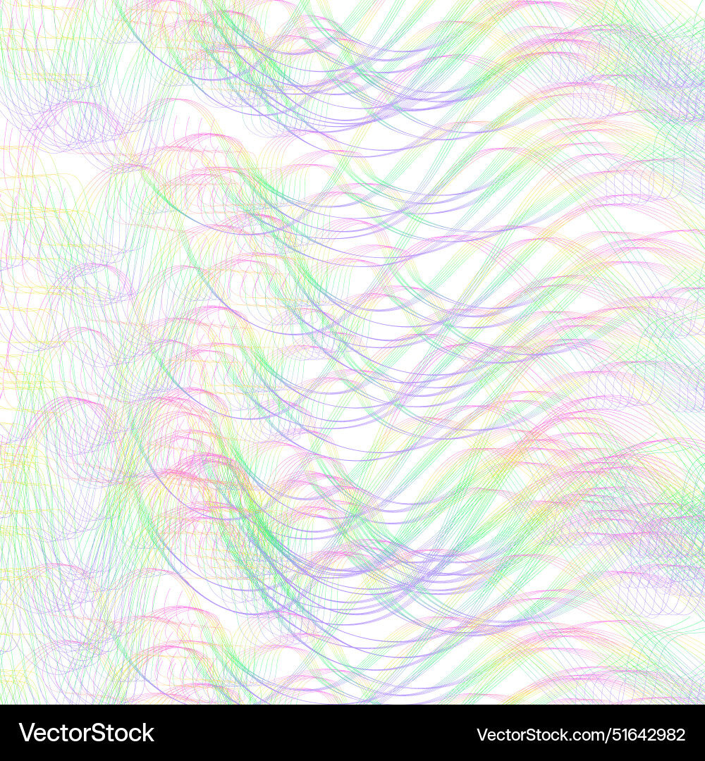 Pink purple green yellow squiggle line art pattern