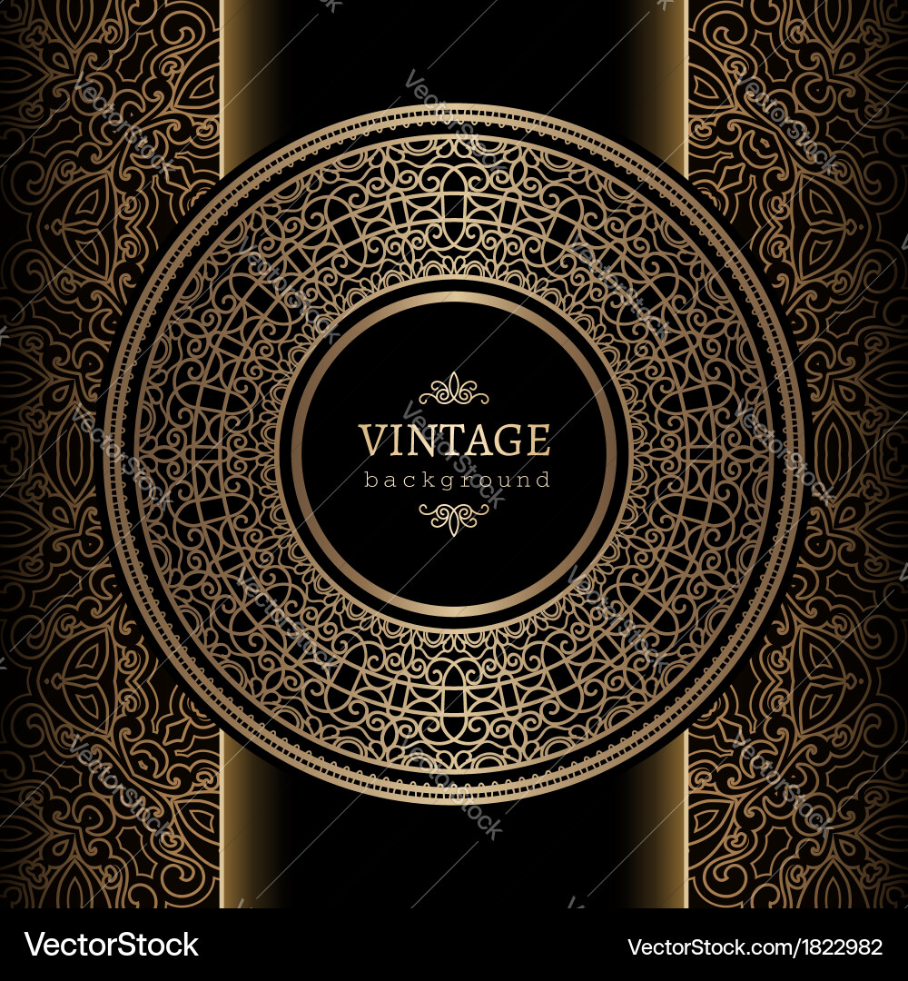 Vintage gold background Royalty Free Vector Image