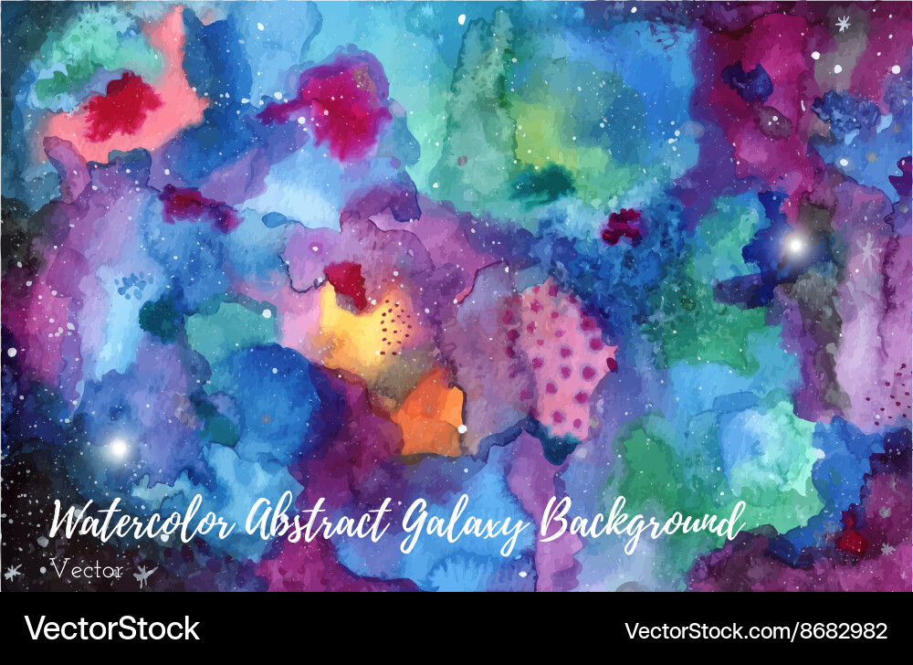 Watercolor Galaxy Background Royalty Free Vector Image