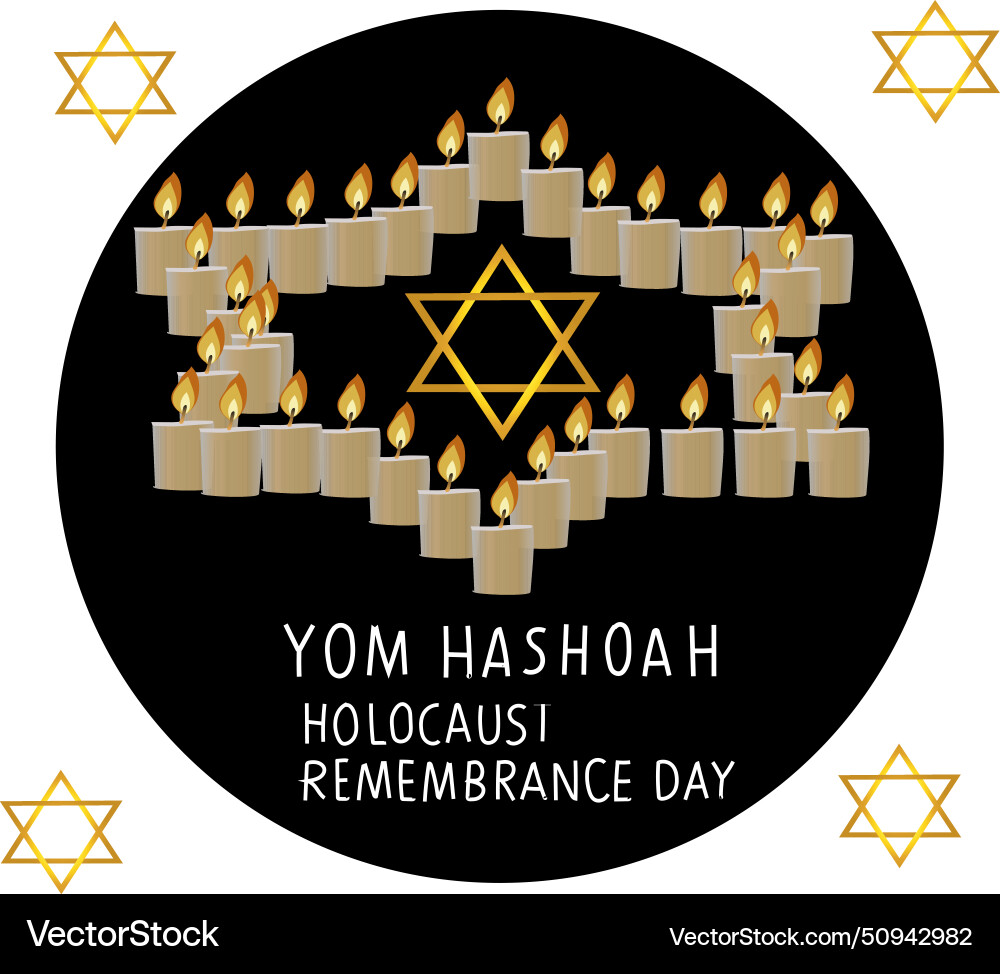 Yom hashoah Royalty Free Vector Image - VectorStock