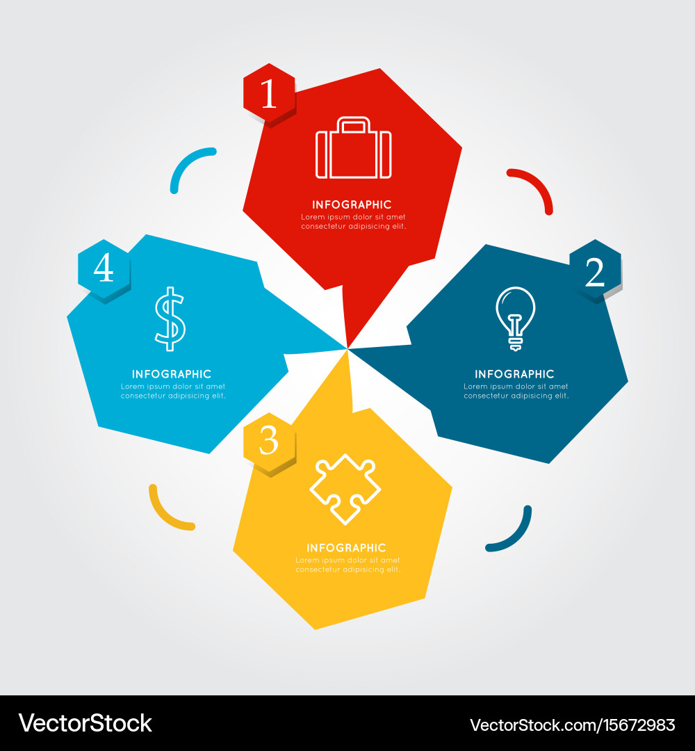 Abstract business infographics options template Vector Image