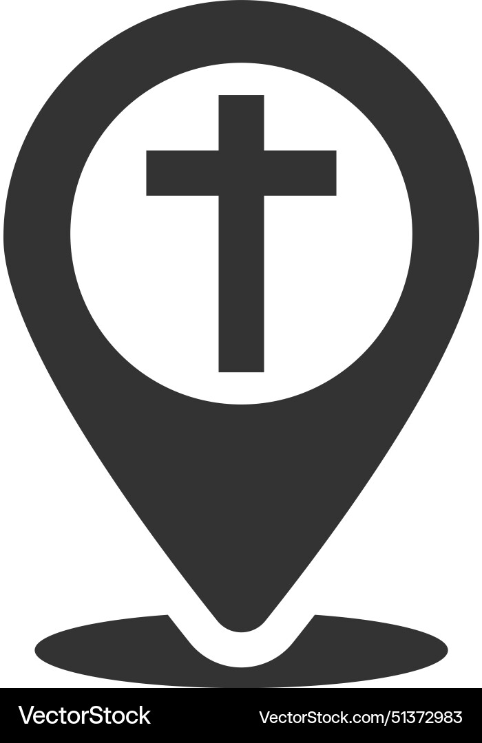 Church location icon Royalty Free Vector Image