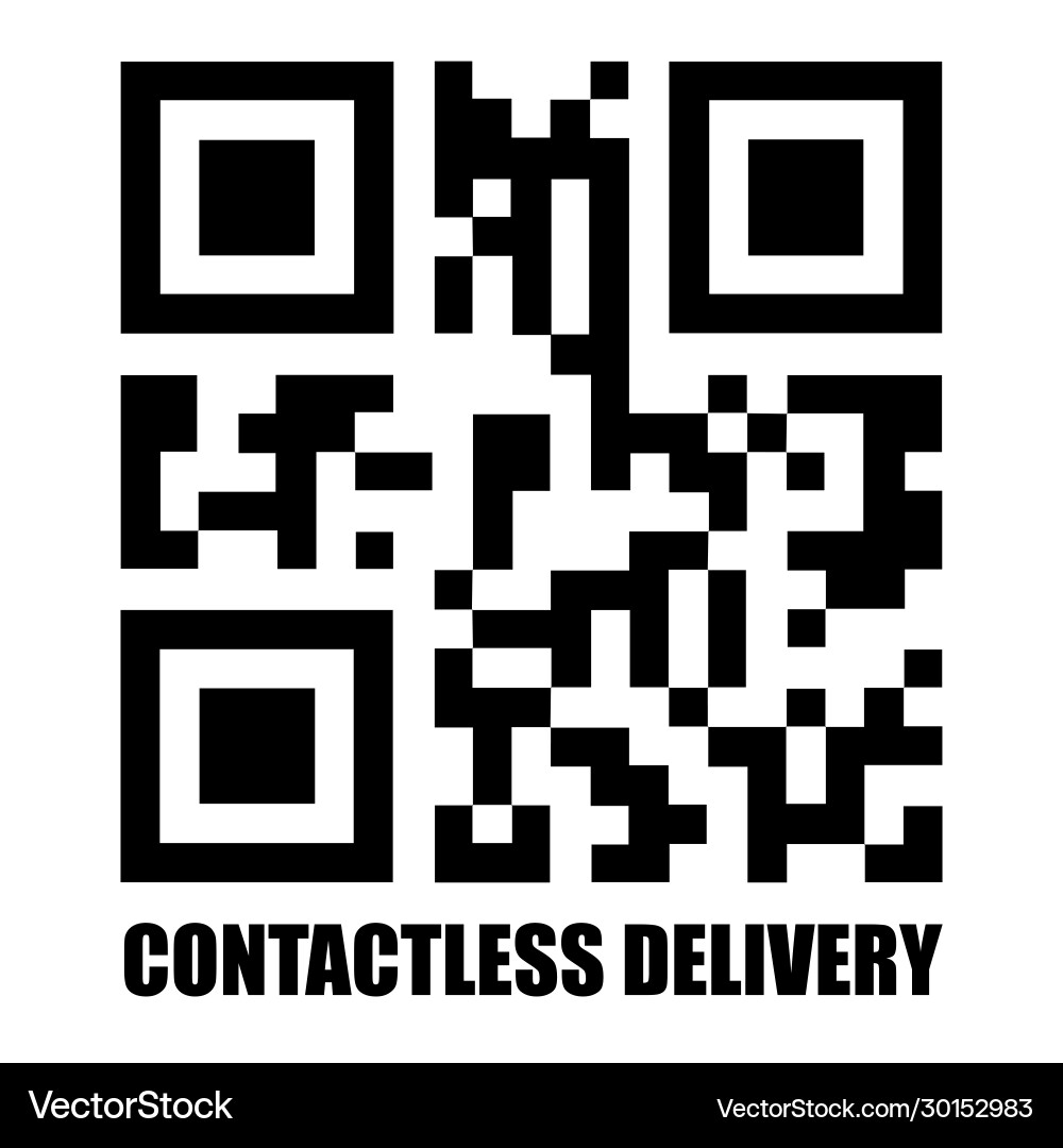 Kontaktlose Lieferung Qr-Code-Symbol Lizenzfreier Vektor