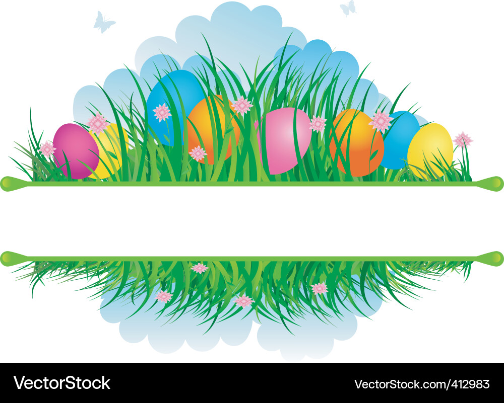 Easter Grass Background Royalty Free Vector Image