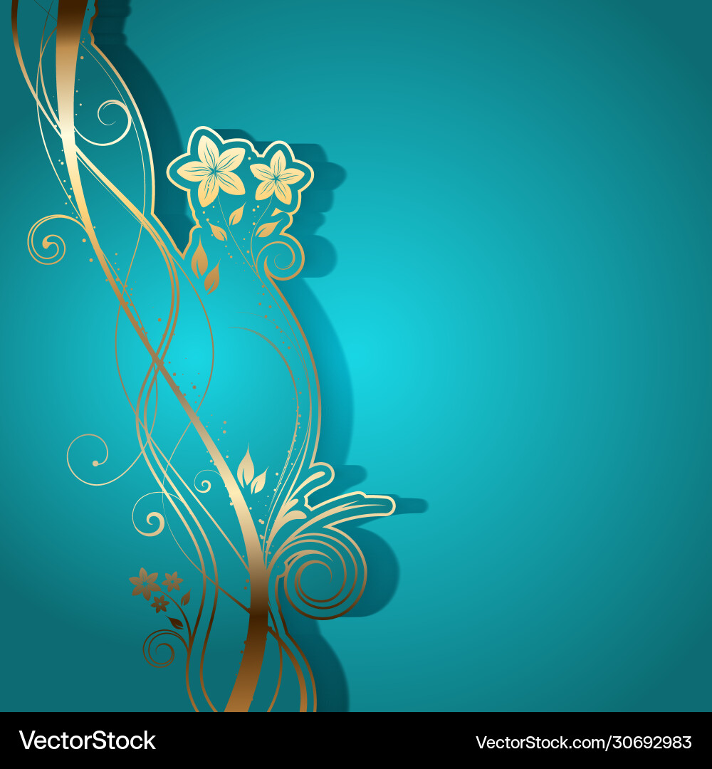 Elegant background with decorative floral design Vector Image