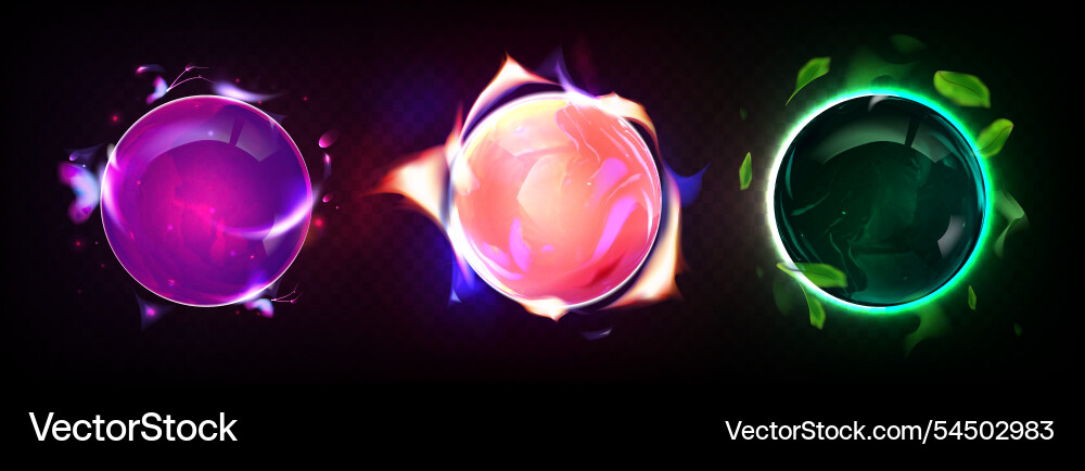 Energy light ball magic power glow effect sphere Vector Image