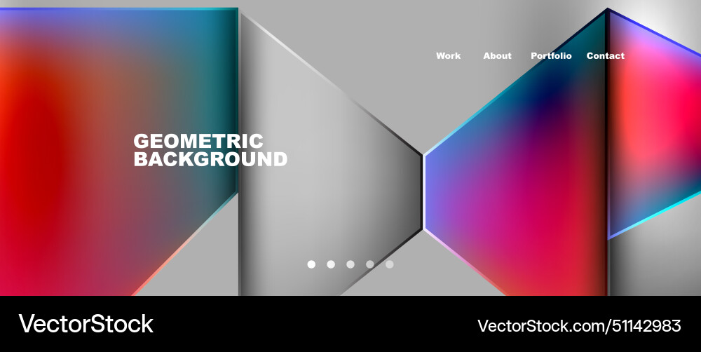 Flowing bright neon gradients geometric abstract Vector Image