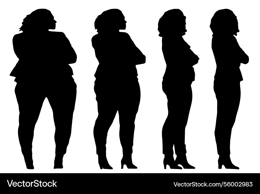 Overweight obese female vs slim fit Royalty Free Vector