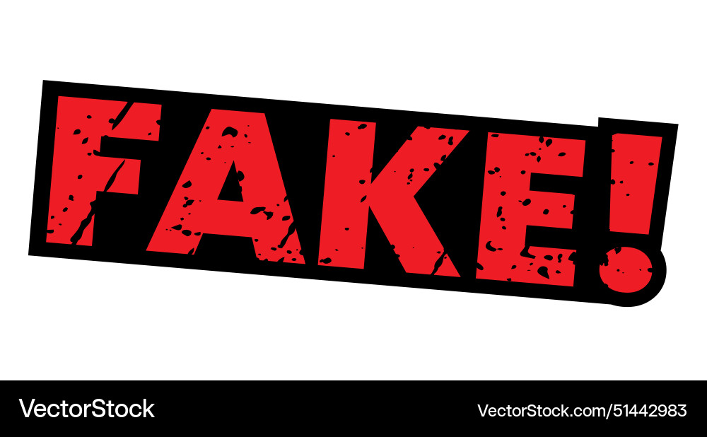 Red fake isolated grunge stamp Royalty Free Vector Image