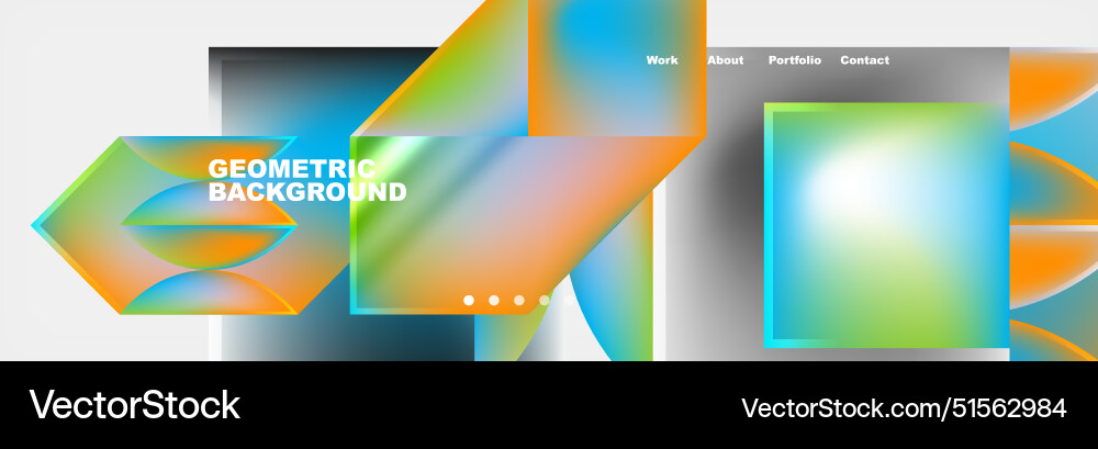 Abstract geometric shapes web design page Vector Image