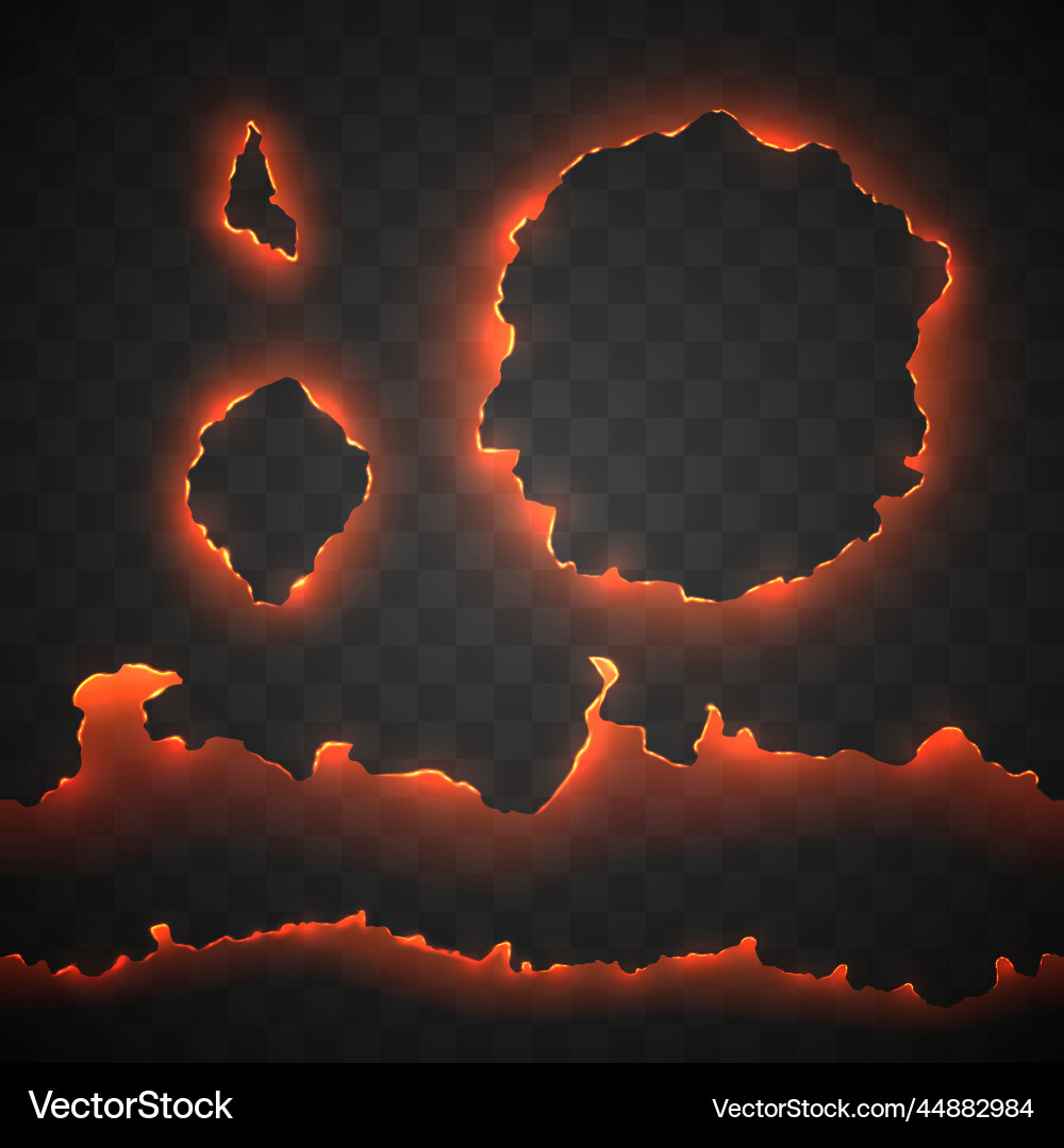 Burning Paper Edge Royalty Free Vector Image - VectorStock