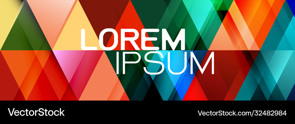 Colorful repeating triangles gradient geometric Vector Image