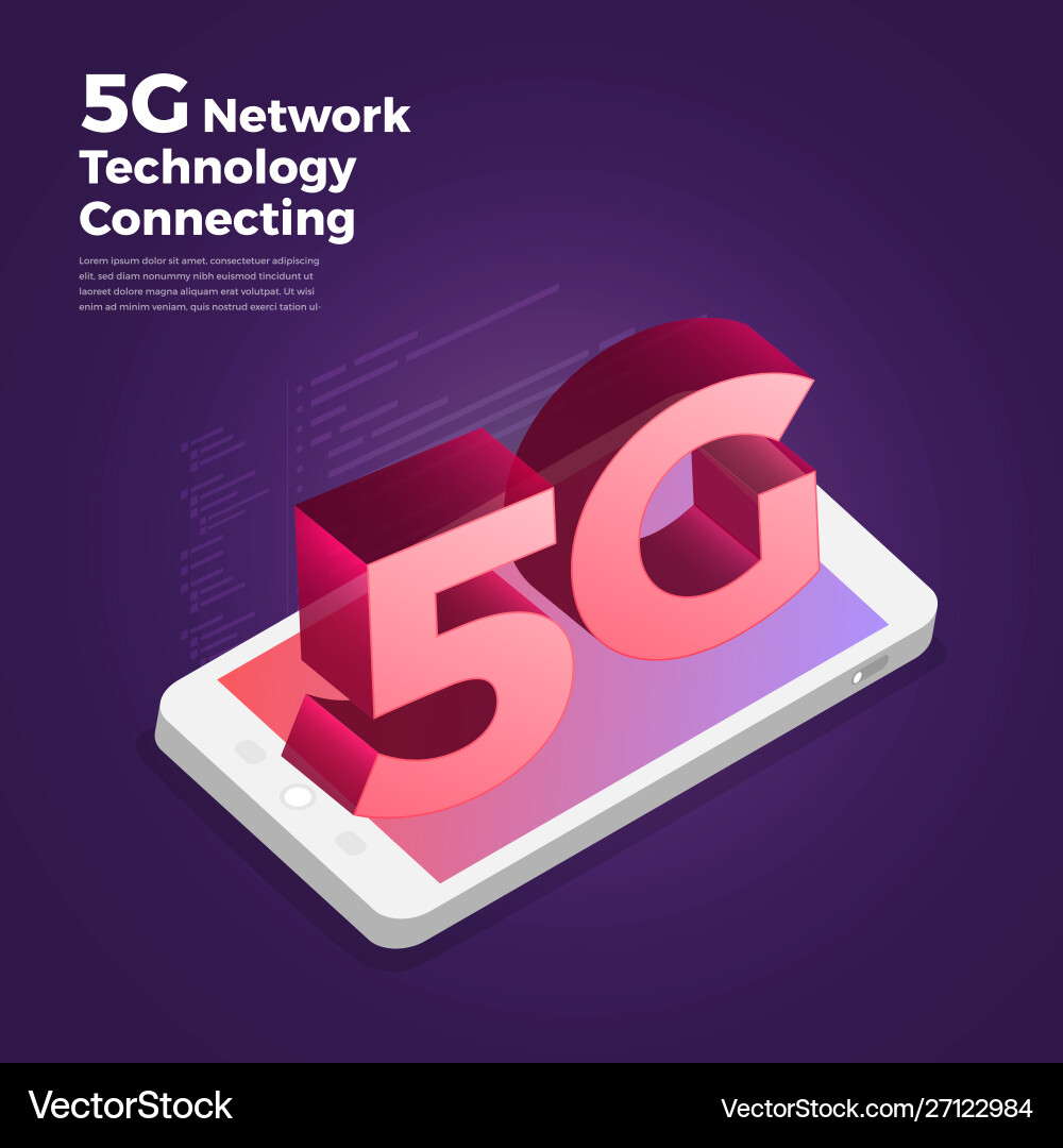 Concept 5g network technology Royalty Free Vector Image