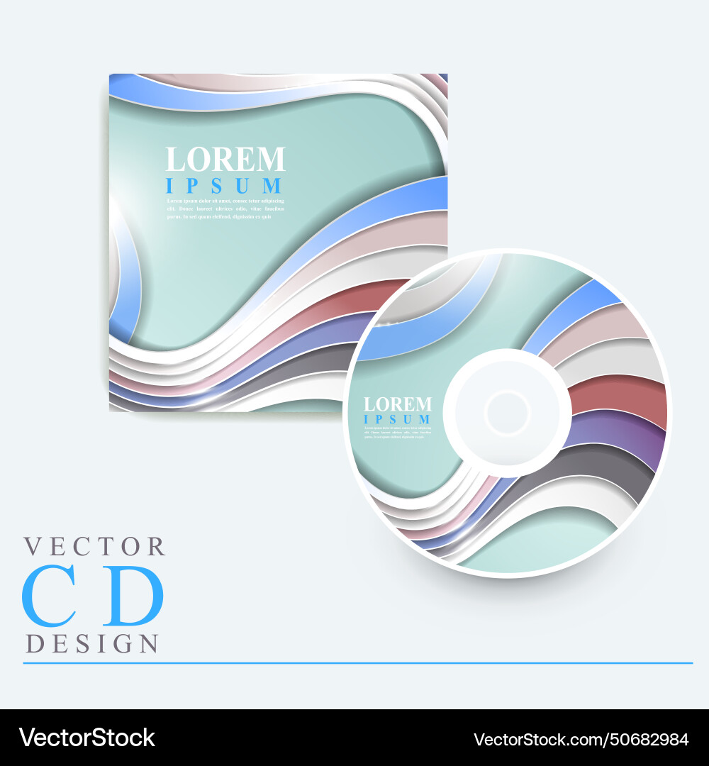 Elegant cd cover template design Royalty Free Vector Image