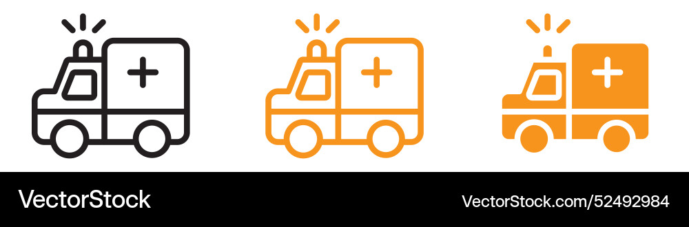 Emergency ambulance icon for medical services Vector Image