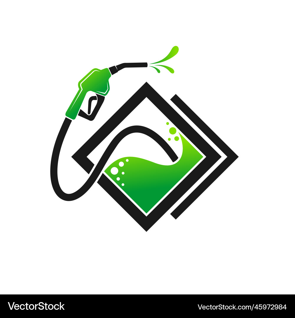 Fuel logo with eco friendly concept Royalty Free Vector