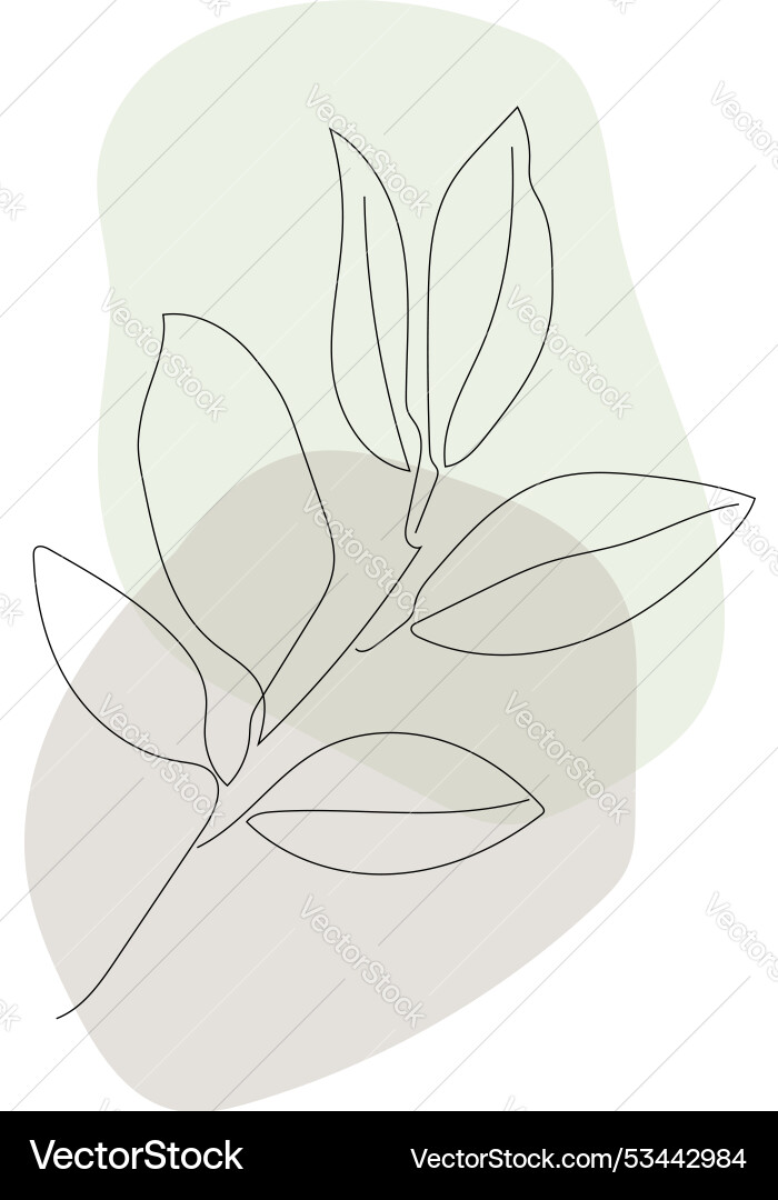 Laurel branch with leaves abstract contemporary Vector Image