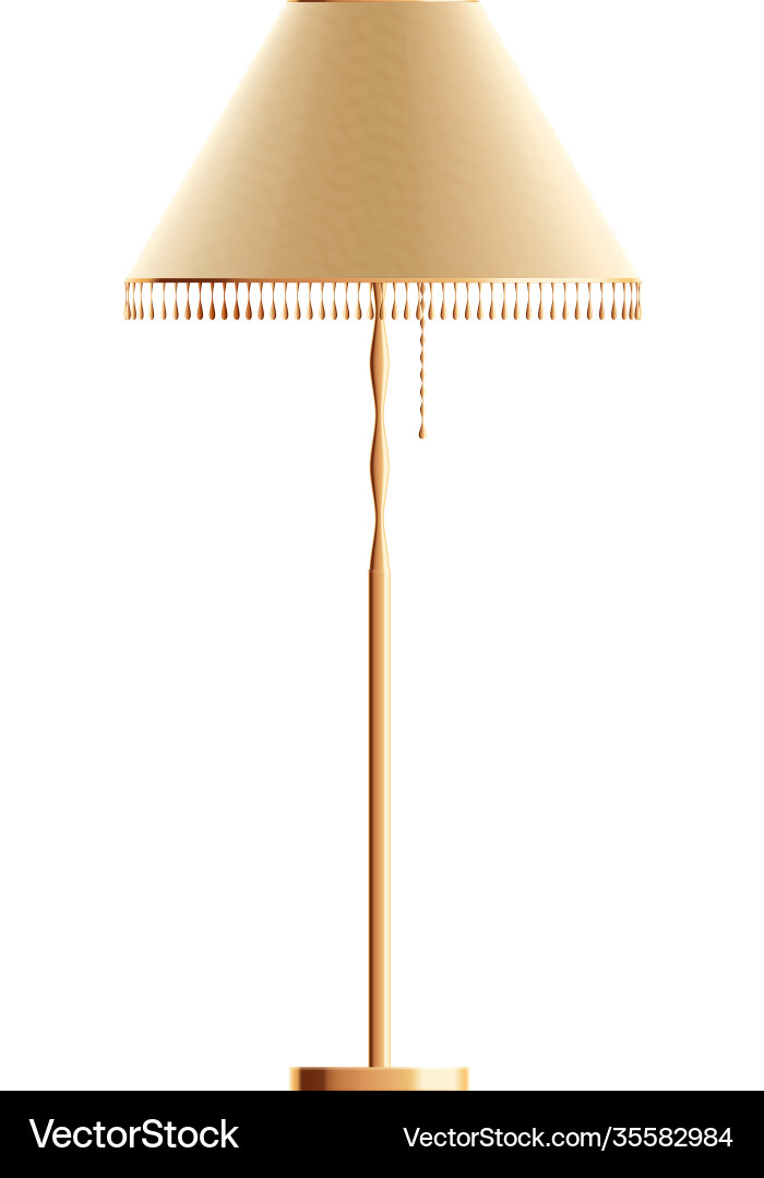 Long lamp realistic composition Royalty Free Vector Image