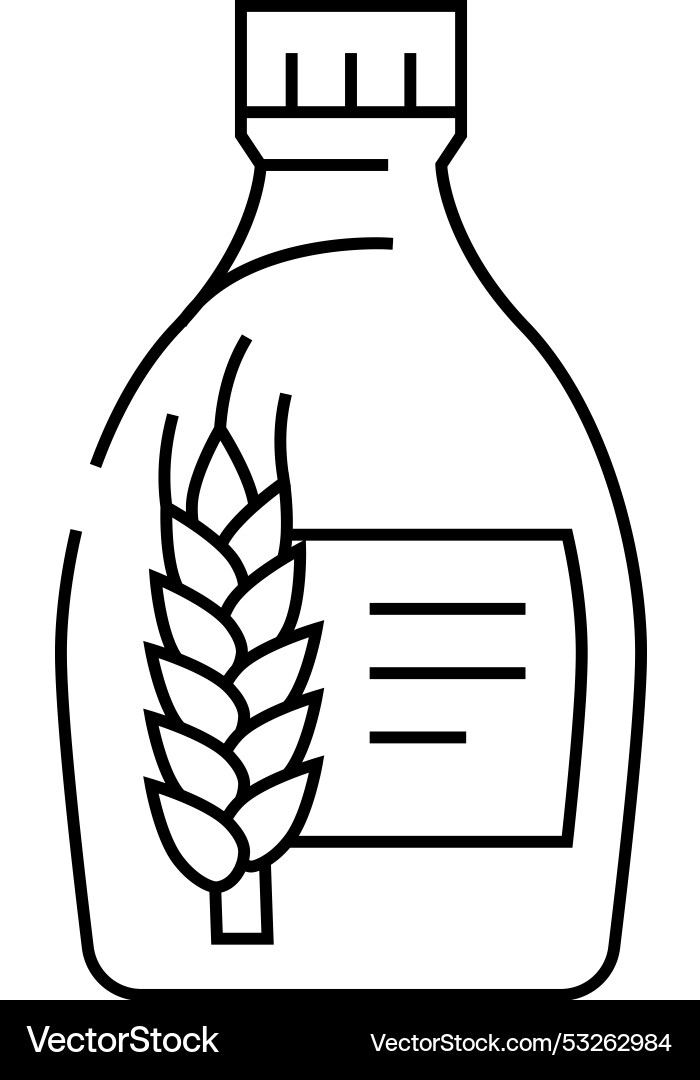 Malt syrup barley line icon Royalty Free Vector Image