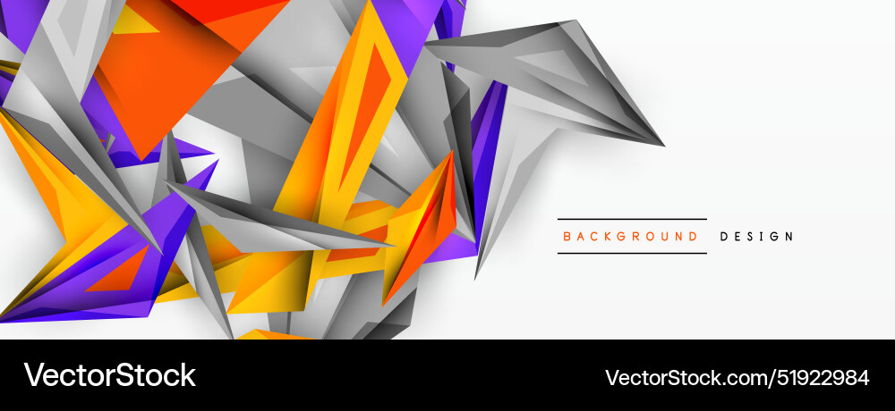 Minimal geometric abstract background low poly Vector Image