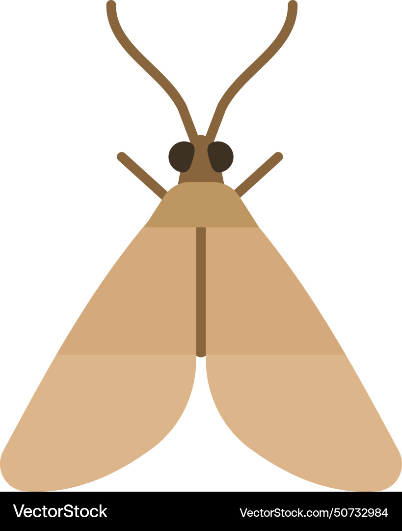 Moth color icon flying insect nature symbol Vector Image