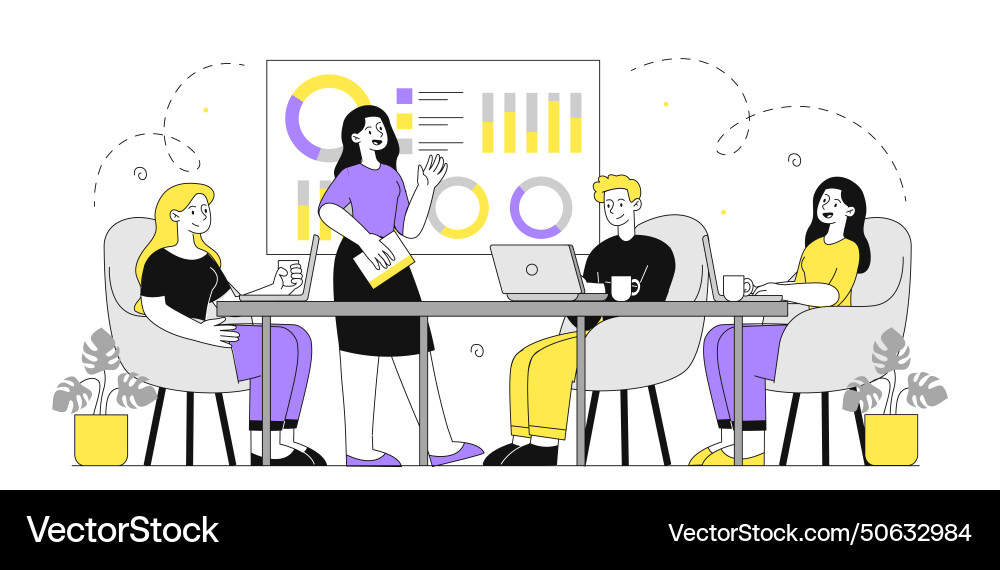 People business meeting simple Royalty Free Vector Image