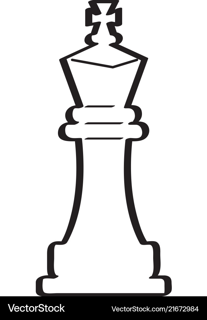 Chess King Outline