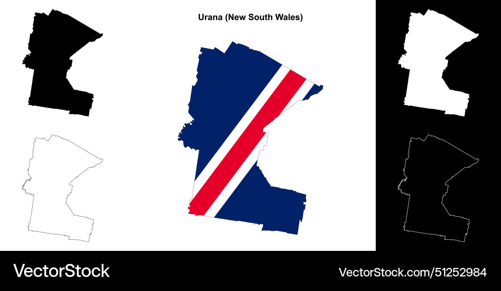 Urana outline map Royalty Free Vector Image - VectorStock