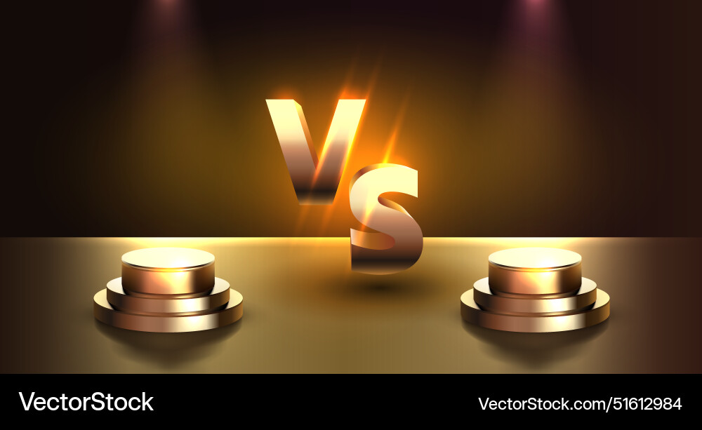 Versus game cover banner sport vs team concept Vector Image