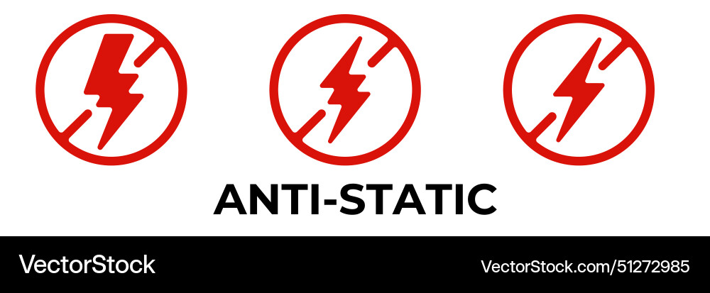 Anti static electric power thunder flash bolt Vector Image