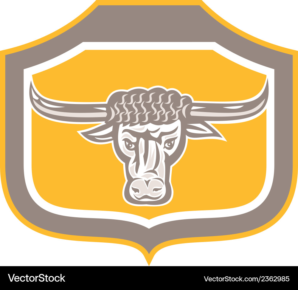 Bull Kopf Schnorchelschild retro Lizenzfreies Vektorbild