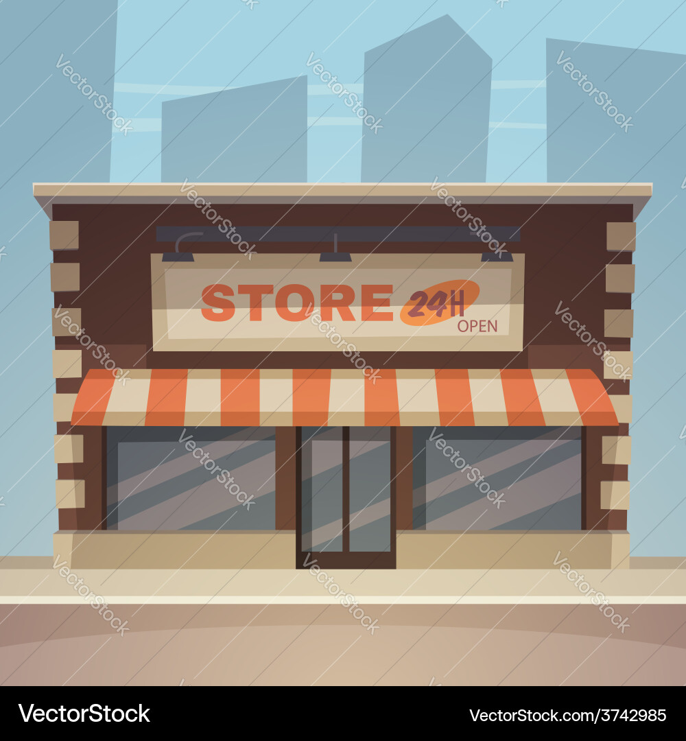 Cartoon store Royalty Free Vector Image - VectorStock