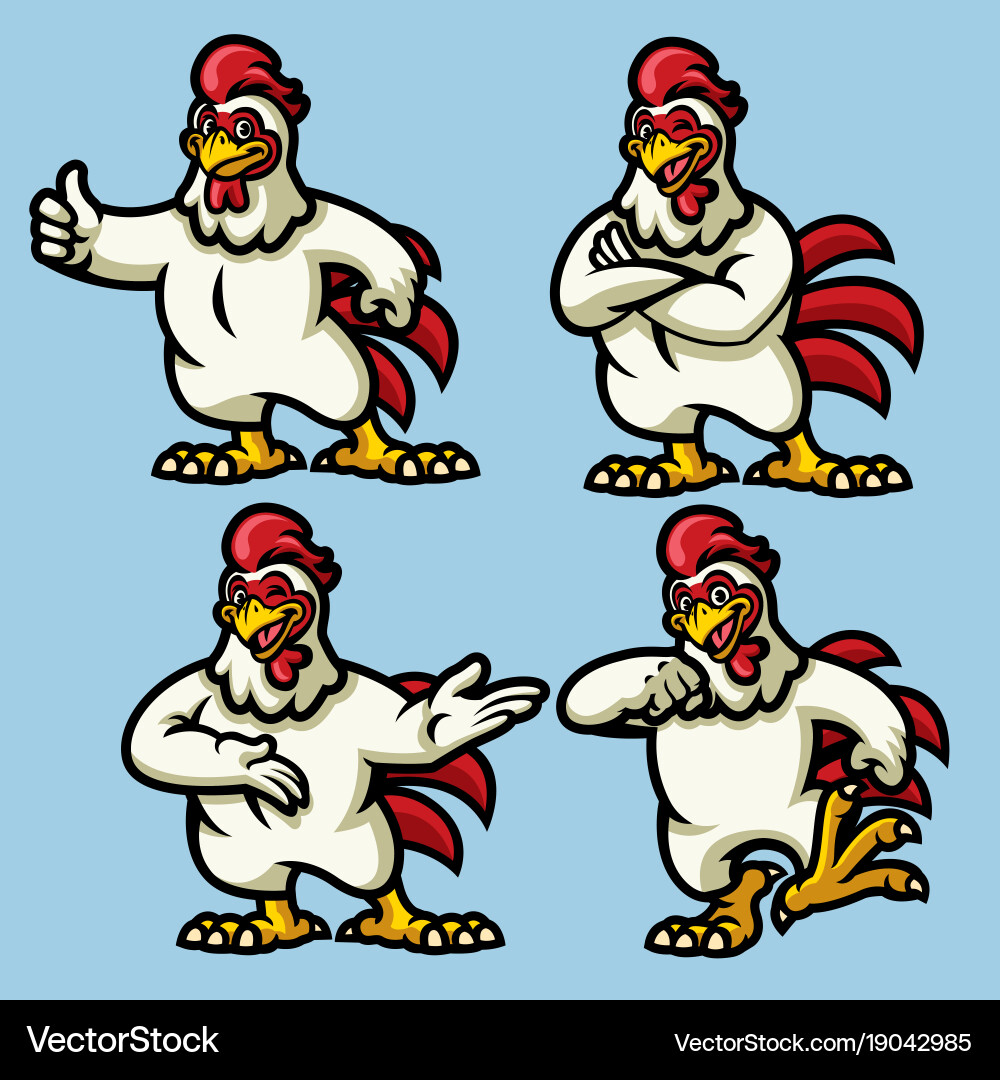 Chicken mascot Royalty Free Vector Image - VectorStock