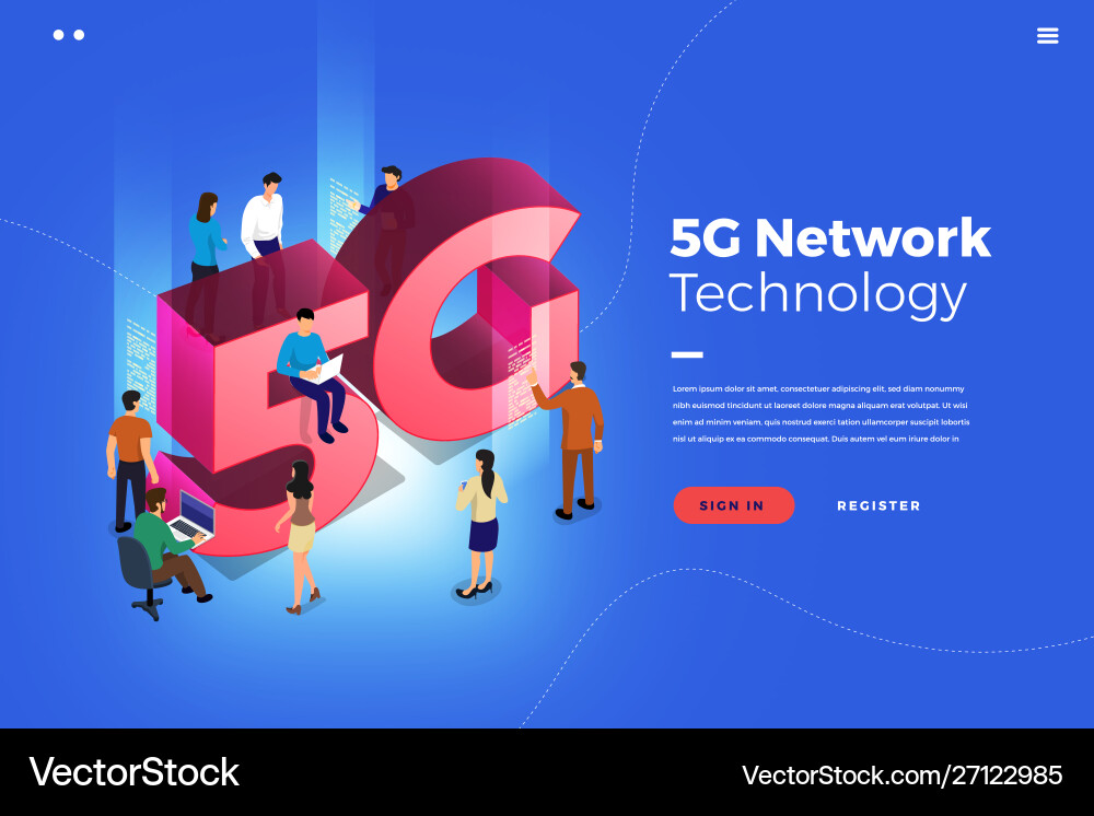 Concept 5g network technology Royalty Free Vector Image