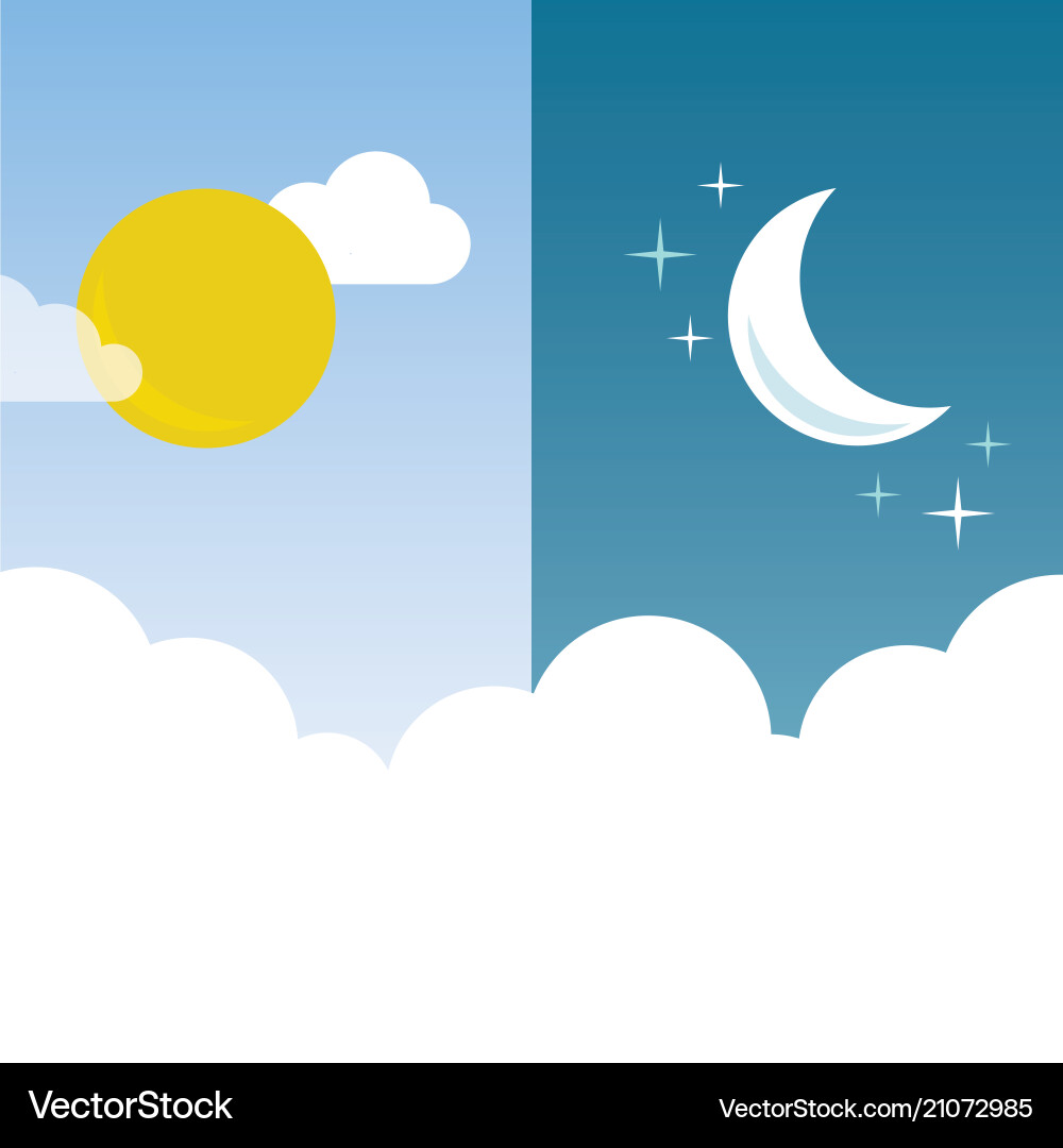 Day and night layout Royalty Free Vector Image