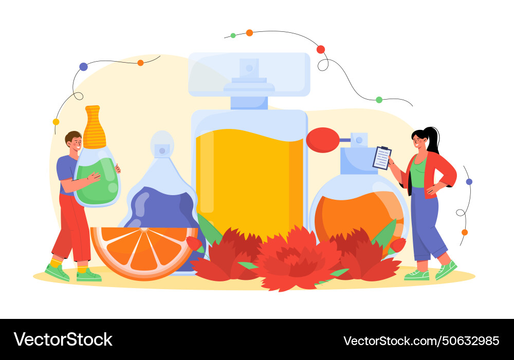 People with perfume Royalty Free Vector Image - VectorStock