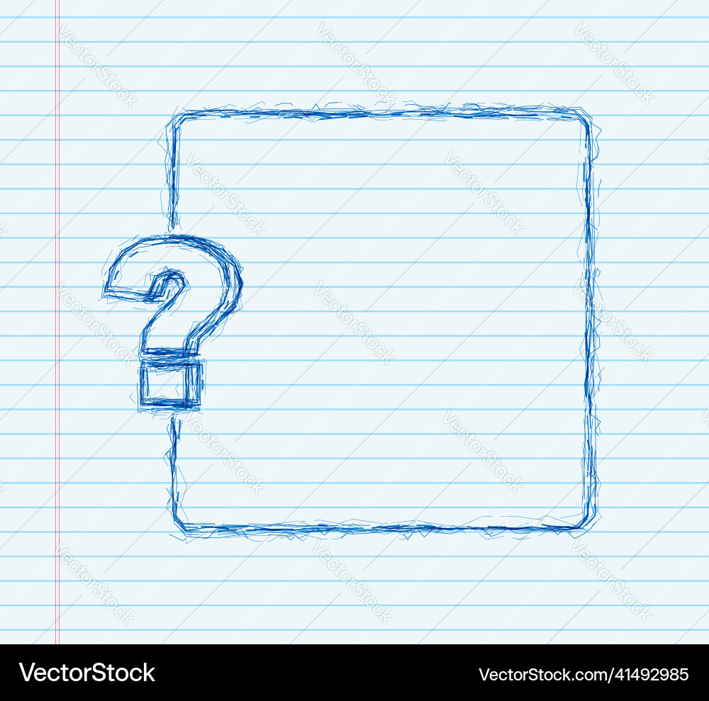Sketch glowing question mark quiz neon banner Vector Image