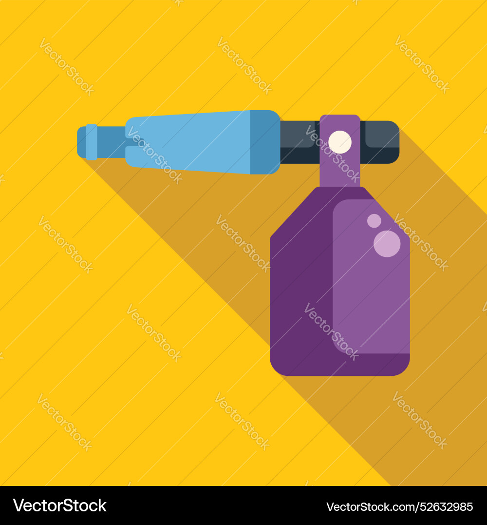 Spray gun with long nozzle for applying primer or Vector Image