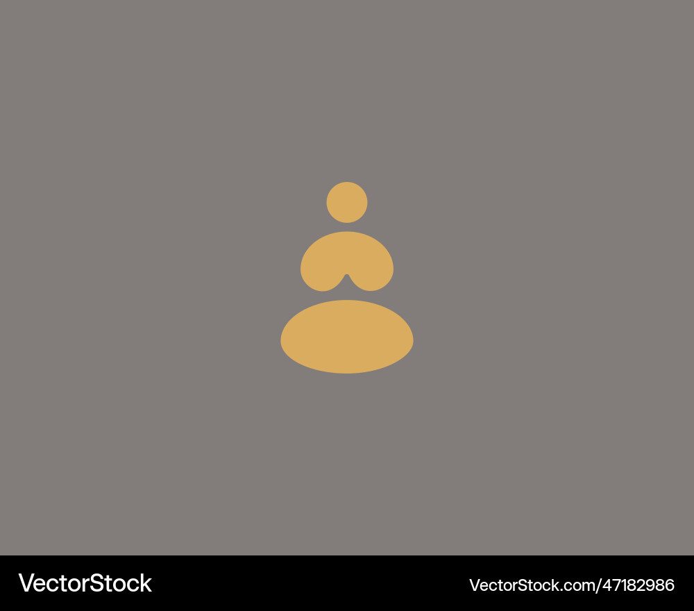 Abstract yogi flat logo thread relax meditation Vector Image