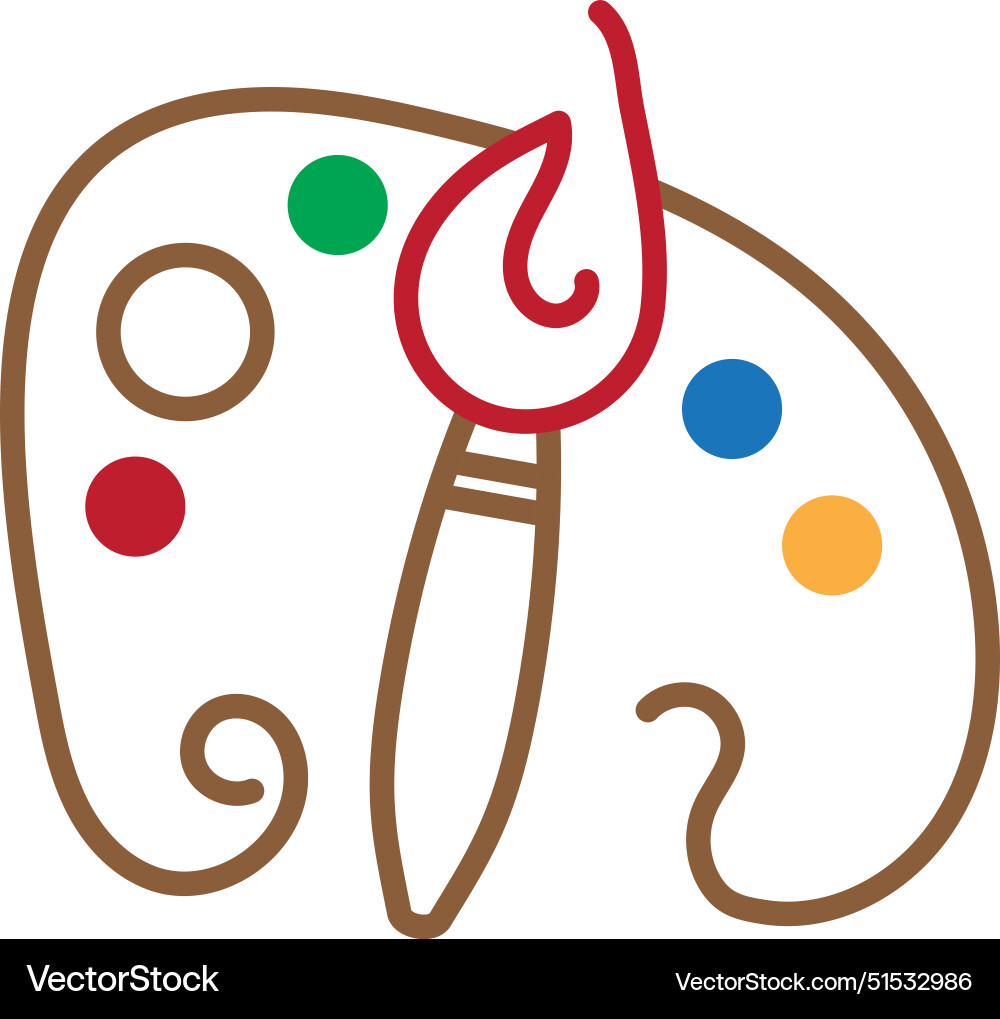 Color palette icon design template isolated Vector Image