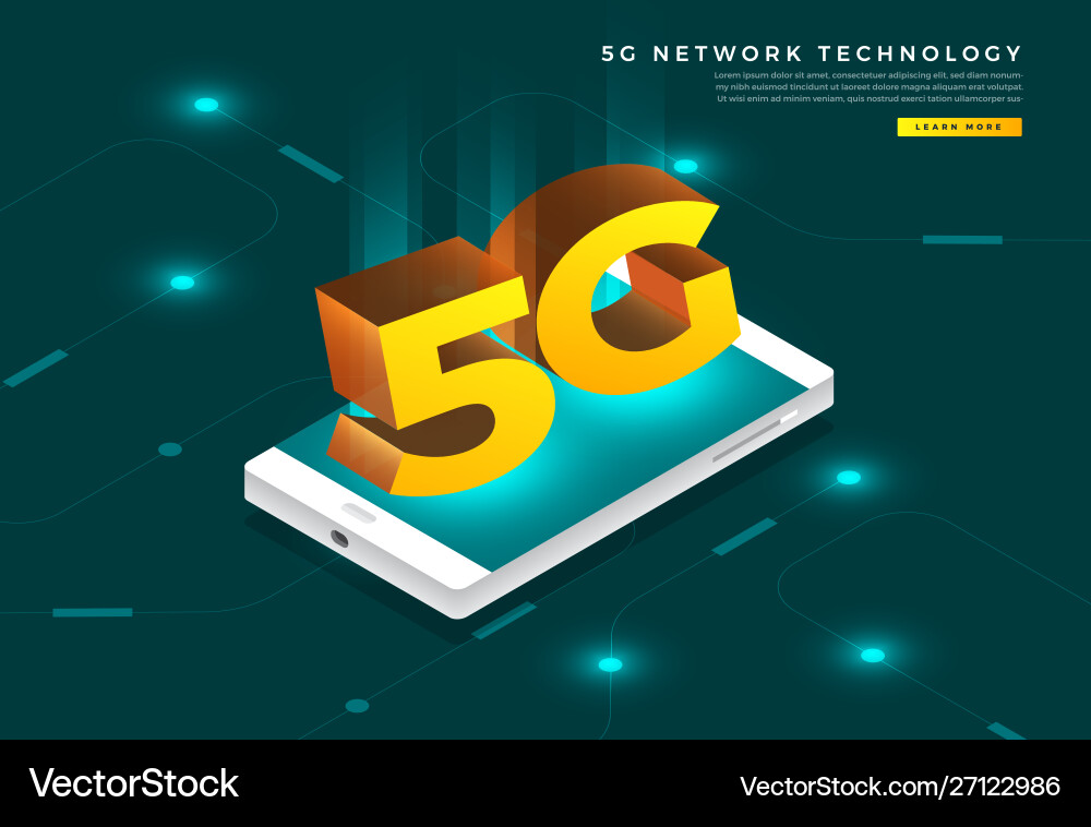 Concept 5g network technology Royalty Free Vector Image