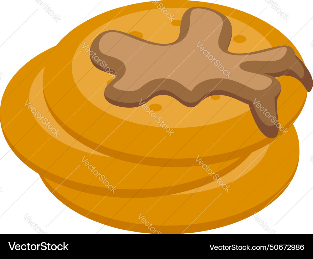 Dessert with maple syrup icon isometric Royalty Free Vector