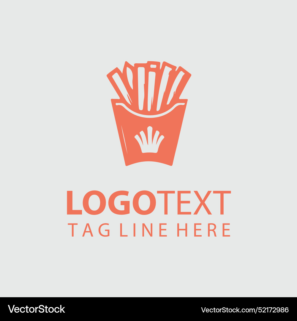 French fries logo Royalty Free Vector Image - VectorStock