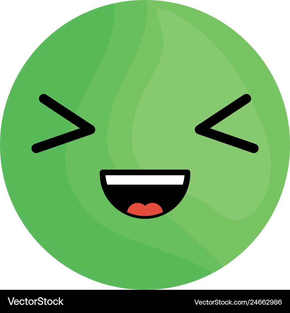 Happy face emoticon character Royalty Free Vector Image