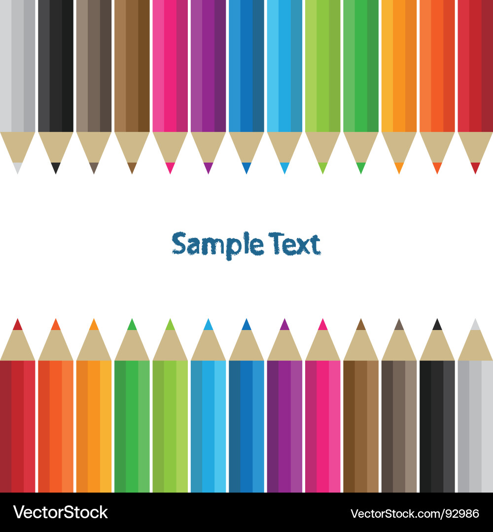 Pencil border Royalty Free Vector Image - VectorStock