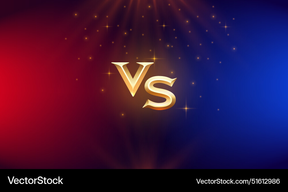 Versus game cover banner sport vs team concept Vector Image