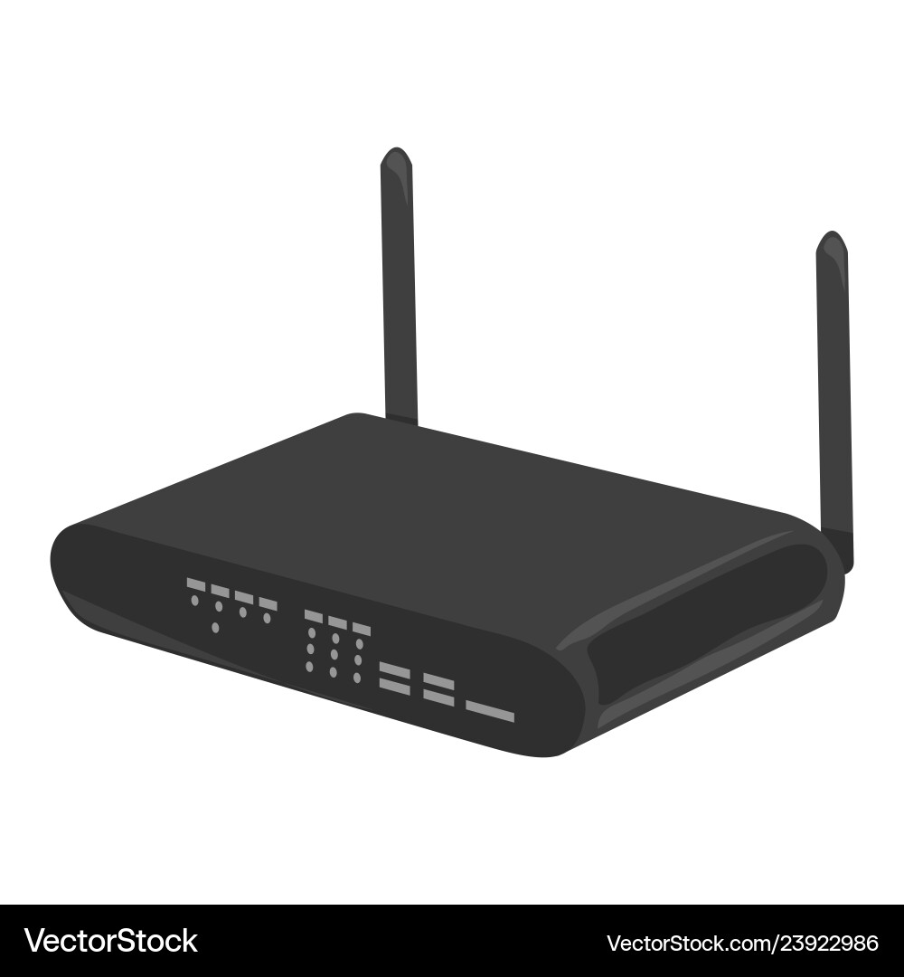 Wi-fi router icon on a white background Royalty Free Vector
